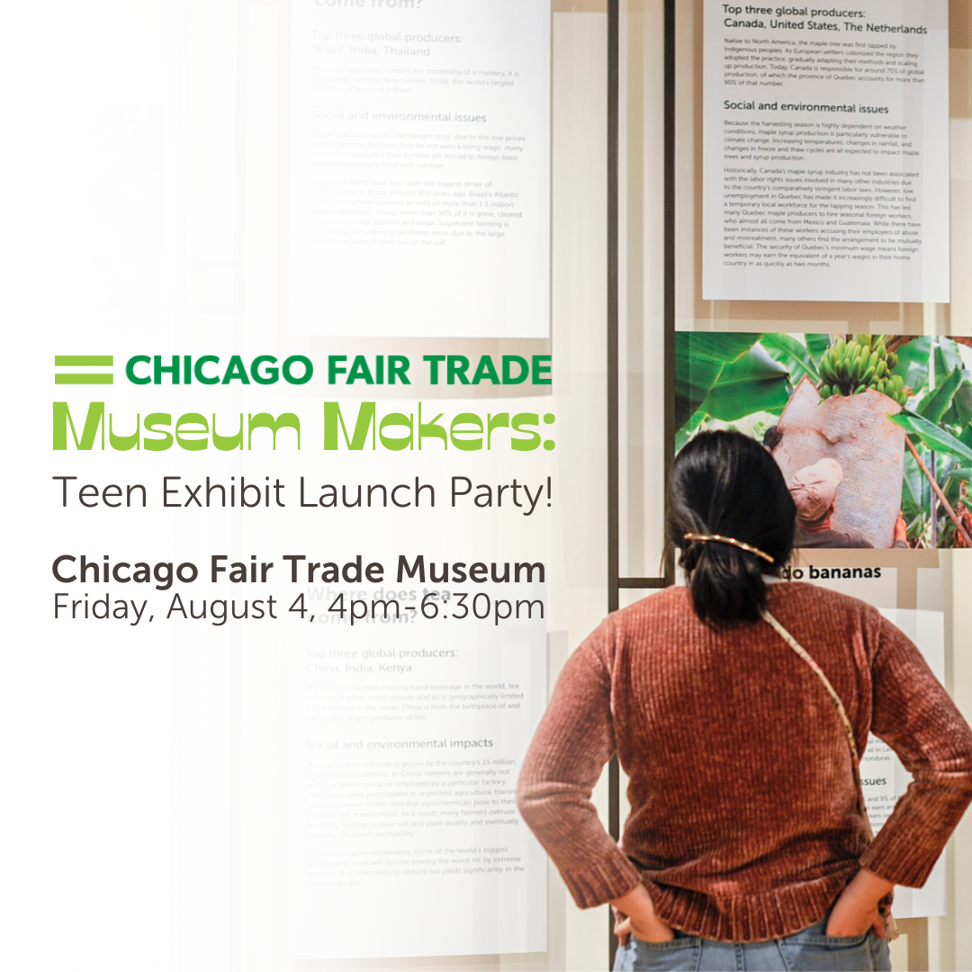 Teen Exhibit Launch Party at the Chicago Fair Trade Museum · Chicago ...